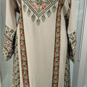 Dresses | Beautiful Palestinian Thoub With Green Stitches | Poshmark